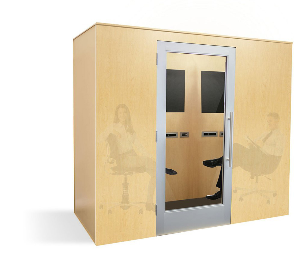 Zenbooth Executive Booth Maple Exterior and Interior | Zenbooth