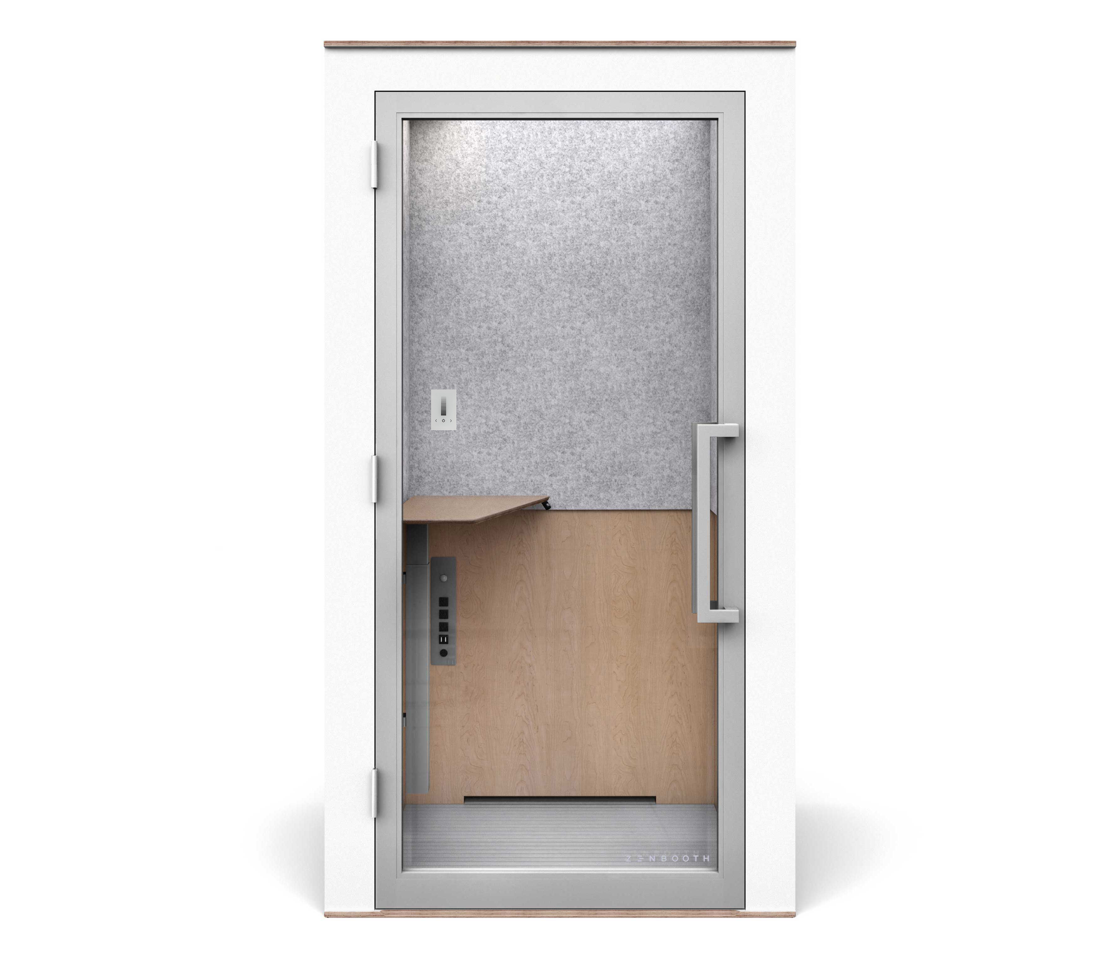 Zenbooth Solo Comfort Booth Front Shot White | Zenbooth