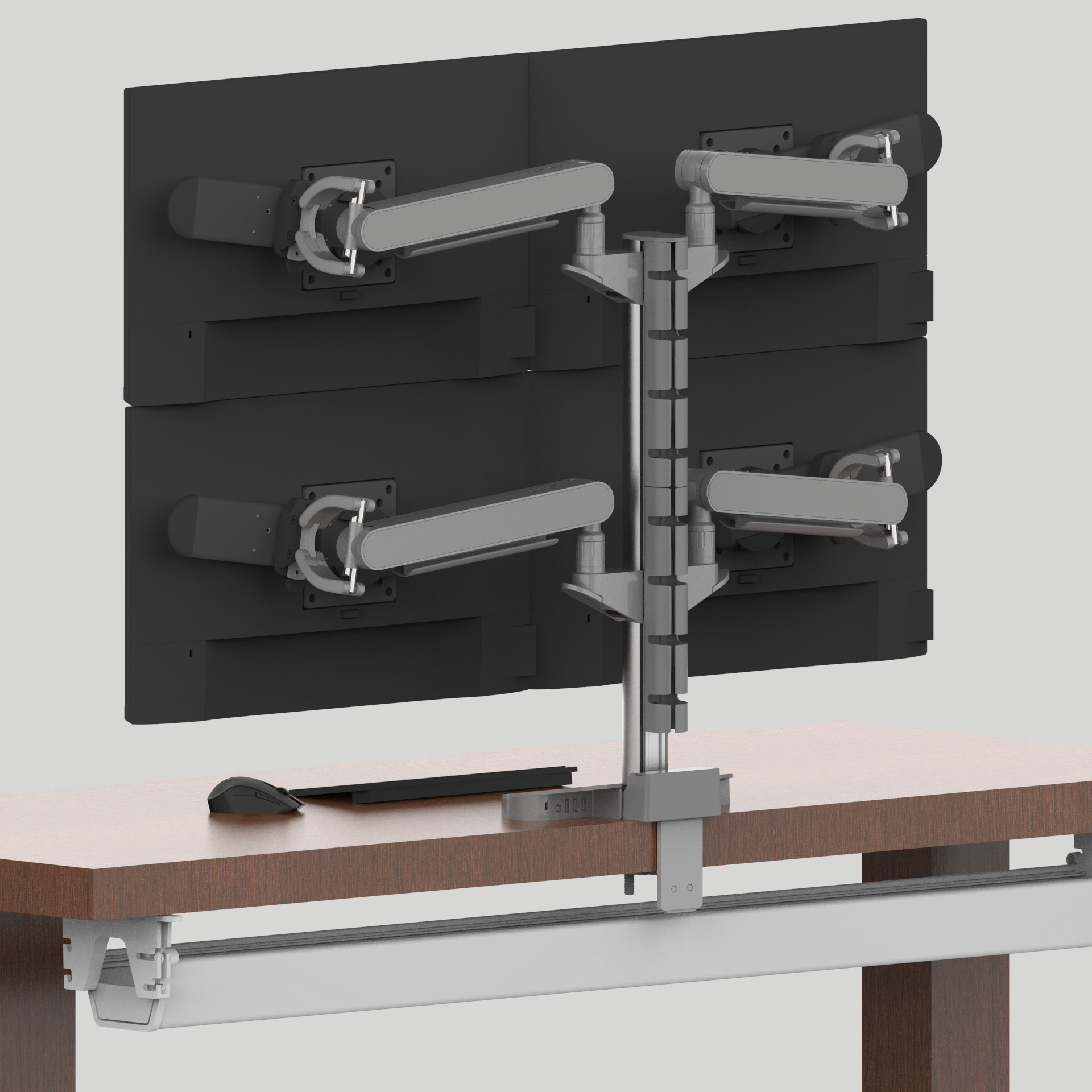 ZP4 Quad, Post Mounted Monitor Arm | Zgo Technologies