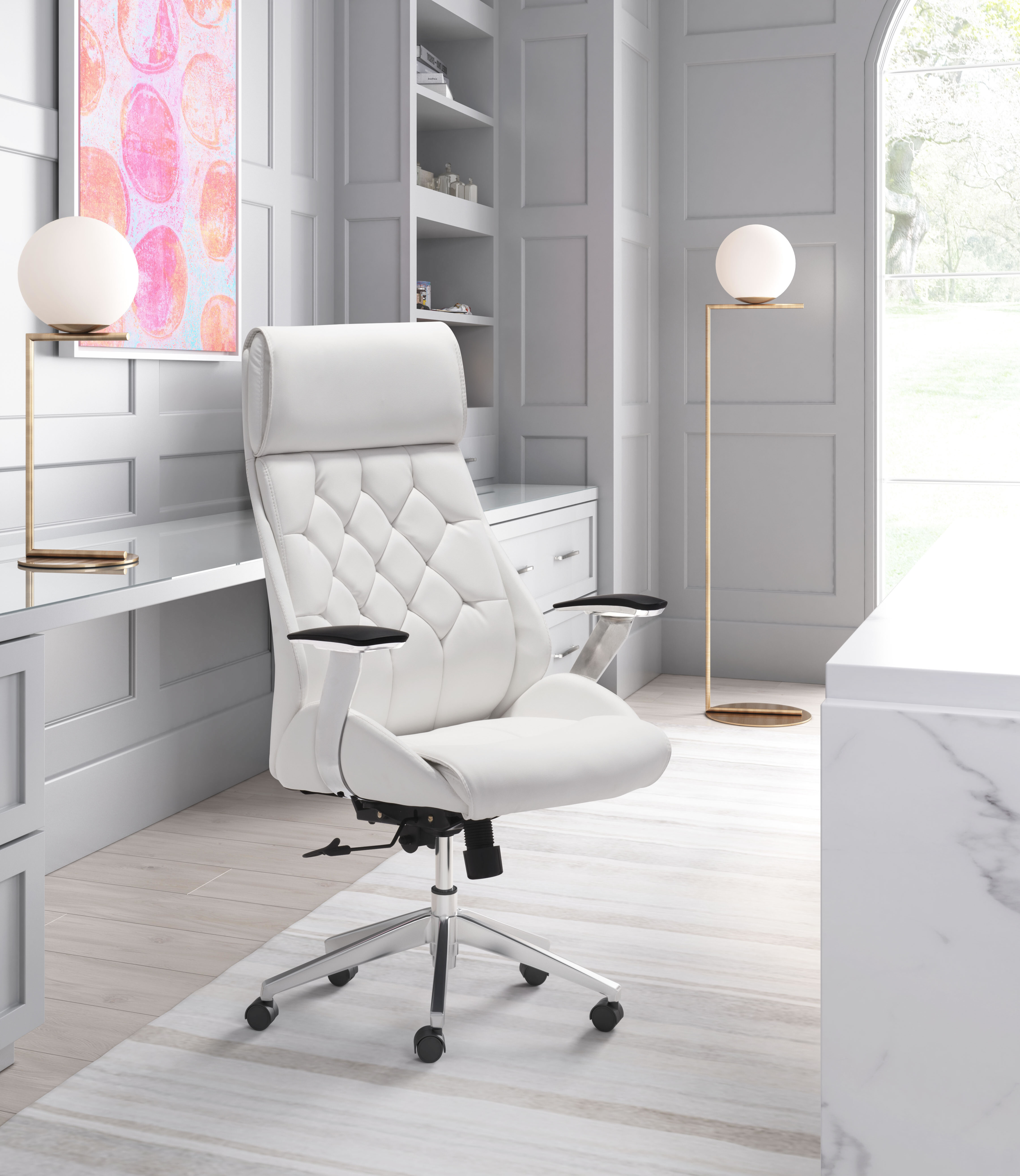 zuo modern office space white chair | Zuo Modern